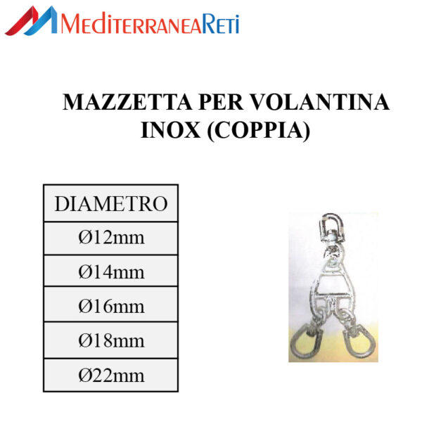 Mazzetta inox per volantina - Mediterranea Reti